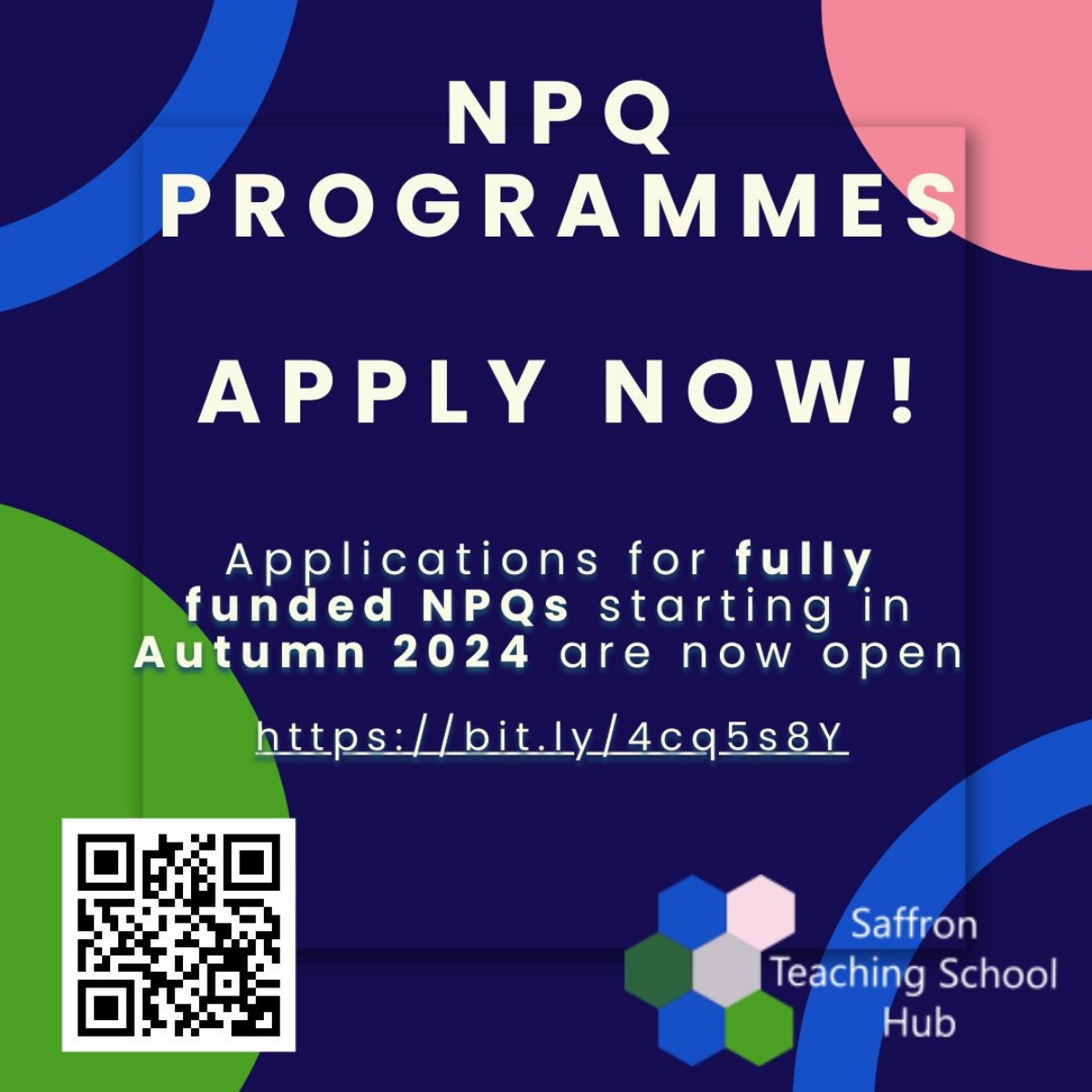 Saffron Teaching School Hub - NPQ Programmes - Apply Now!